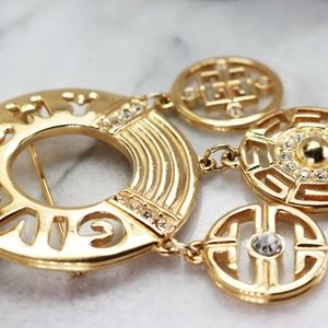 Givenchy | Jewelry | Vintage Givenchy Crystal Encrusted Logo Brooch ...